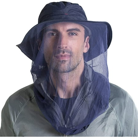 Mosquito Head Net Hat, Fishing Adventure Hat with 360° Mesh Protection ...
