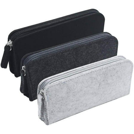 3 Pieces Bag Pens Felt Pencil Case Stationery Pouch Multifunction Felt ...