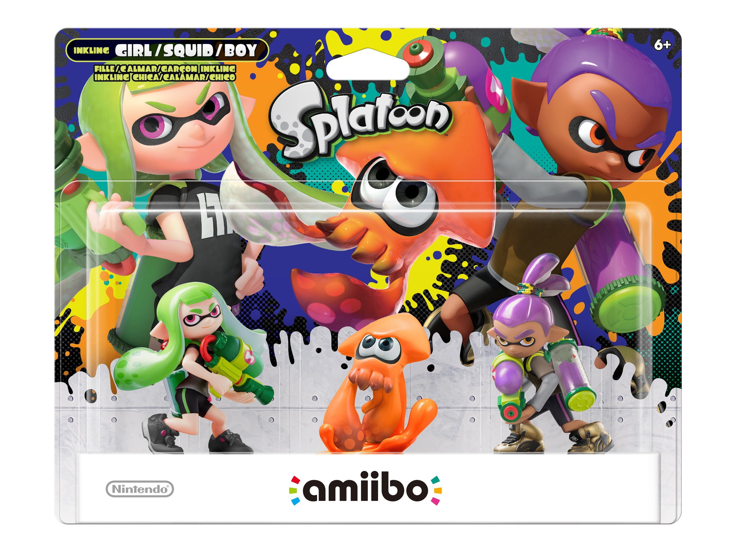 Alt Color 3-Pk, Splatoon Series, Nintendo amiibo, NVLEAE3C - Walmart.com