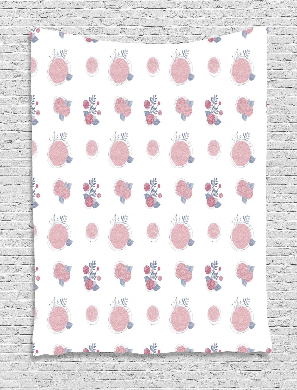 Flower Tapestry, Abstract Simple Floral Pattern Repetition of Petal and ...