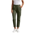 Gamivast Cargo Pants for Women Multi Pockets Elastic Back Waist ...