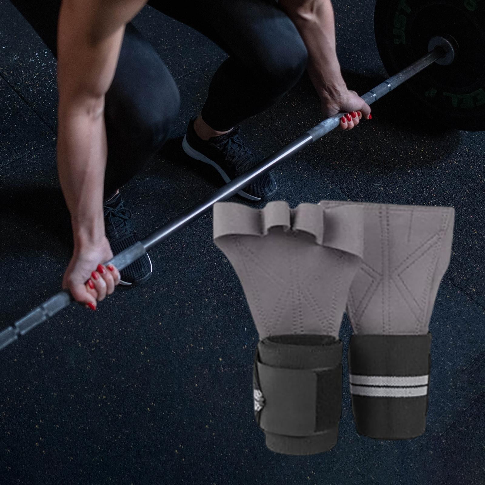 Training Workouts Gloves with Wrist Support Hand Grips Fingerless ...