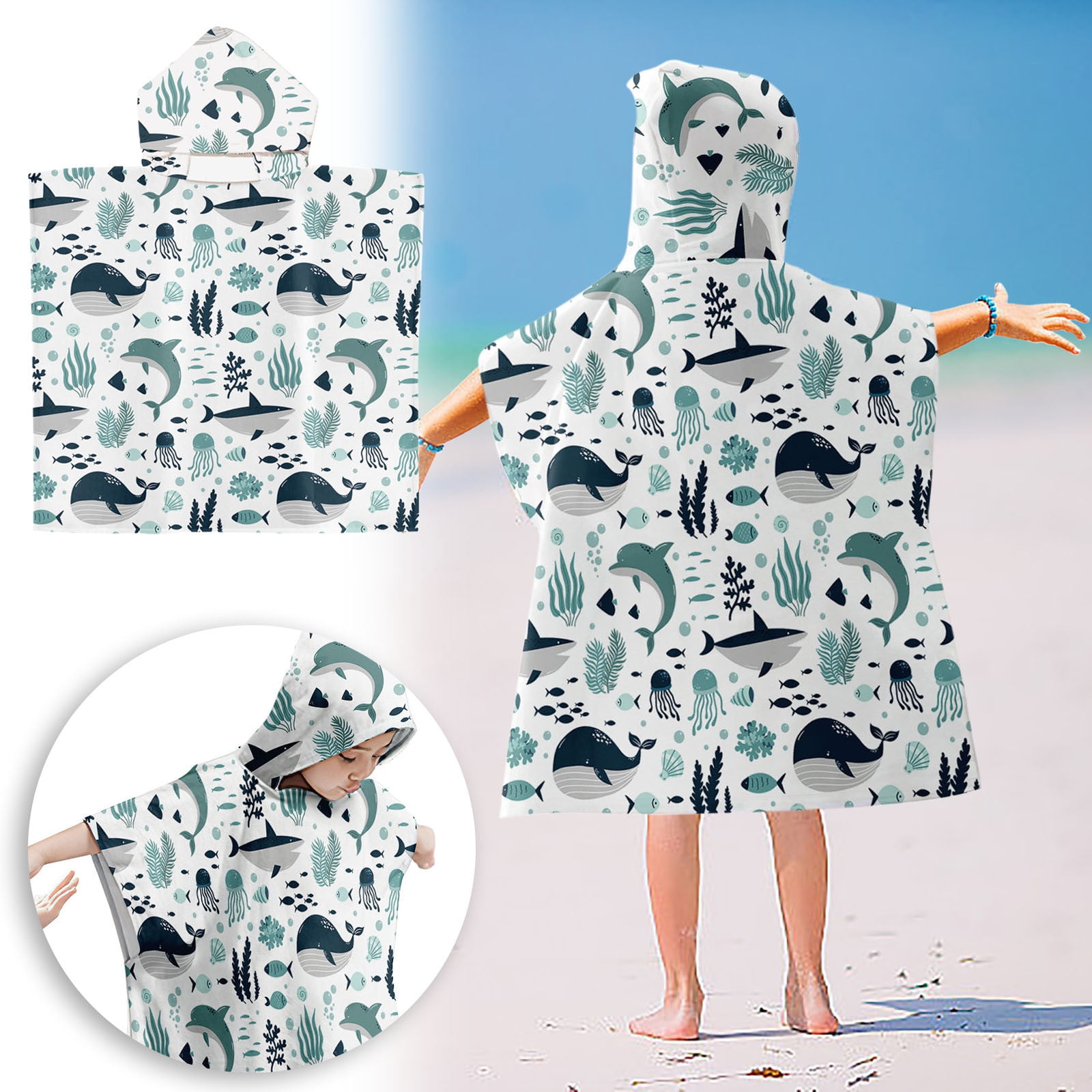 Click here for Meitianfacai Kids Hooded Towels Kids Beach Hooded... prices