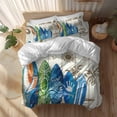 Beach Surfboard Set of 4 Bedding Quilt Covers, Summer Sea Surfing ...
