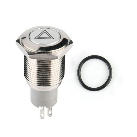 New 16mm Universal Red LED Car Emergency Hazard Warning Light Push ...