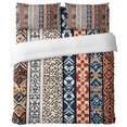 Abstract Ethnic Vintage Pattern King Size Bed Set,Tribal Boho Stitching ...
