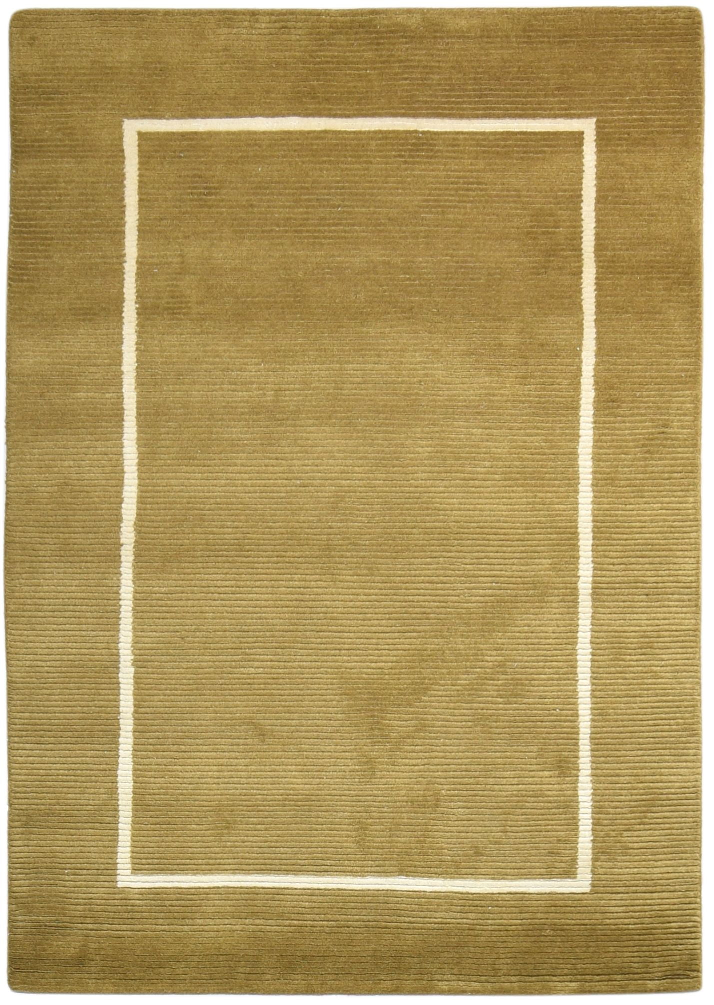 Wool / Silk Brown Rug 4X6 Modern Hand Knotted Scandinavian Bordered ...
