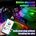 Car Interior Ambient Lights,18 in 1 128 Colorful LED Acrylic Fiber ...