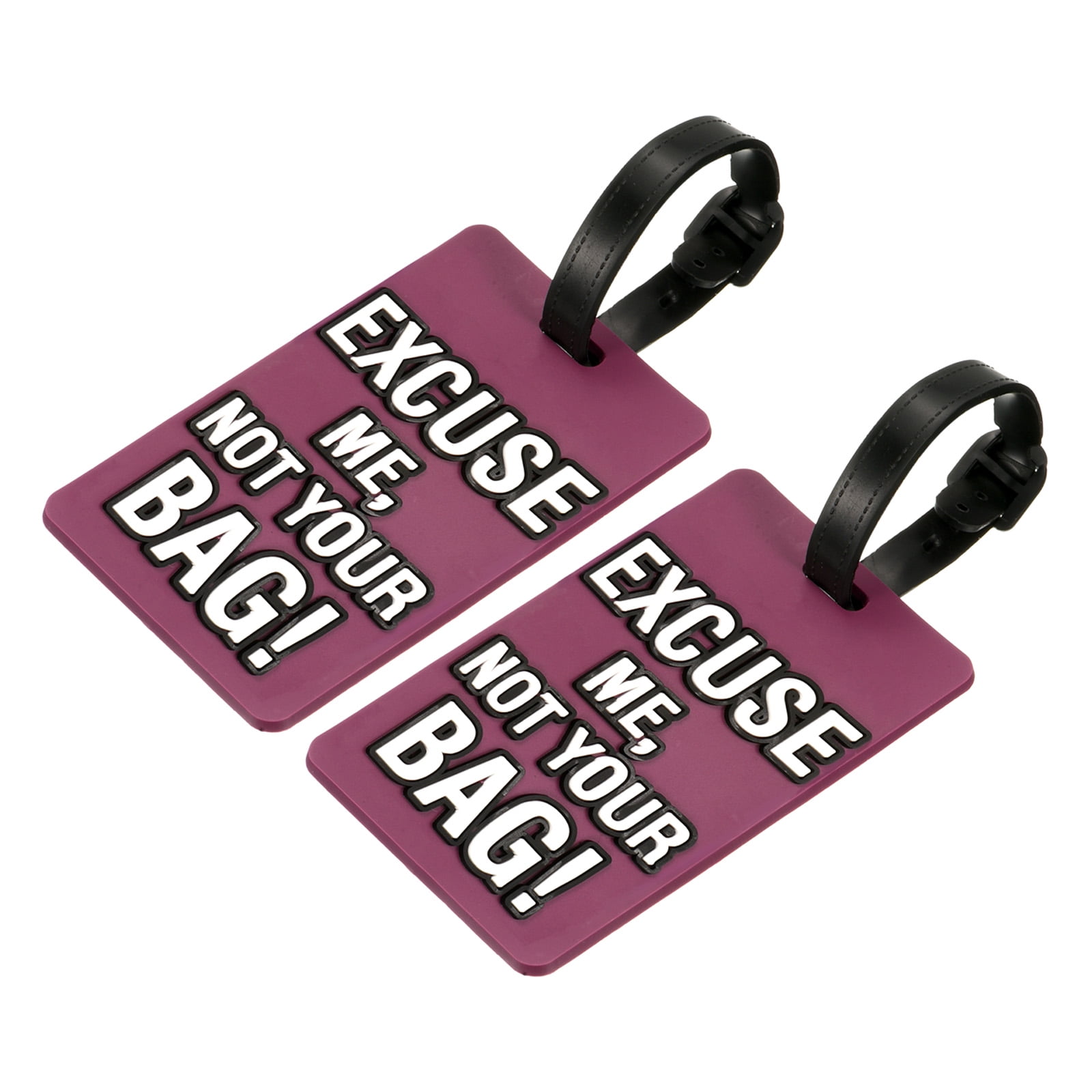 Uxcell Excuse Me, Not Your Bag Pattern PVC Luggage Tag Identifier Card ...