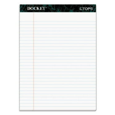TOPS Docket Gold Writing Pads, 8-1/2 x 11-3/4, Legal Rule, 50 Sheets ...