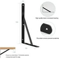 4 Pack L12 x H 8" Black Heavy Duty Shelf Brackets with Screws Metal ...