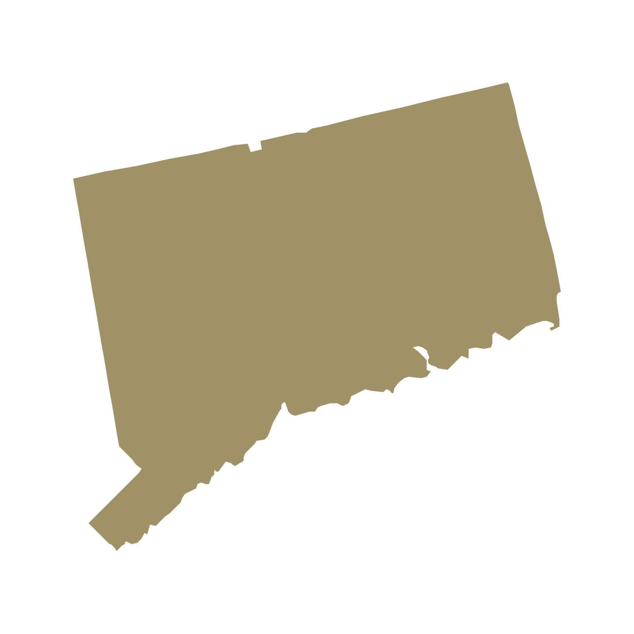 Connecticut Shaped Sticker Decal Die Cut - Self Adhesive Vinyl ...