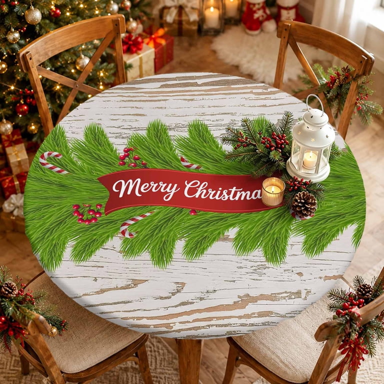 Red Fruit Pinesticks Pivot Fitted Tablecloth for 36-44in Round Tables ...
