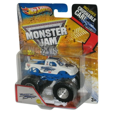 Hot Wheels Monster Jam (2012) Razin Kane White Toy Truck w/ Crushable ...