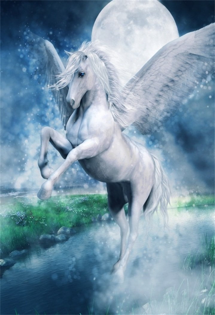 MOHome 5x7ft Pegasus Backdrop Winged Horse Photography Background ...