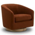 CHITA Swivel Accent Chair, Velvet Round Barrel Armchair, High Back ...