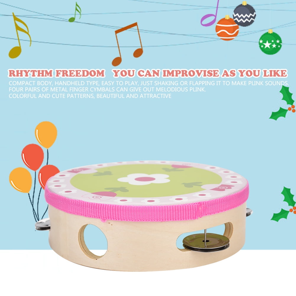 Click here for Qukaim Tambourine Wood 15cm Wooden Handheld Tambou... prices