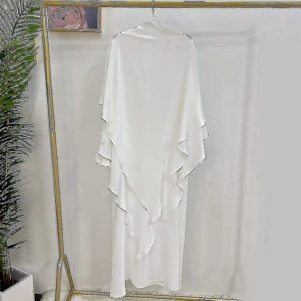 Ramadan Eid Muslim Woman Jilbab 2 Piece Abaya With Hijab Long Khimar ...