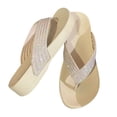 YOUSNH Women's Fashion Trendy Beach Shoes Flat Heel Versatile ...