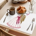 Bridal Shower Cotton Linen Placemats Set of 2, Just Married Wedding ...