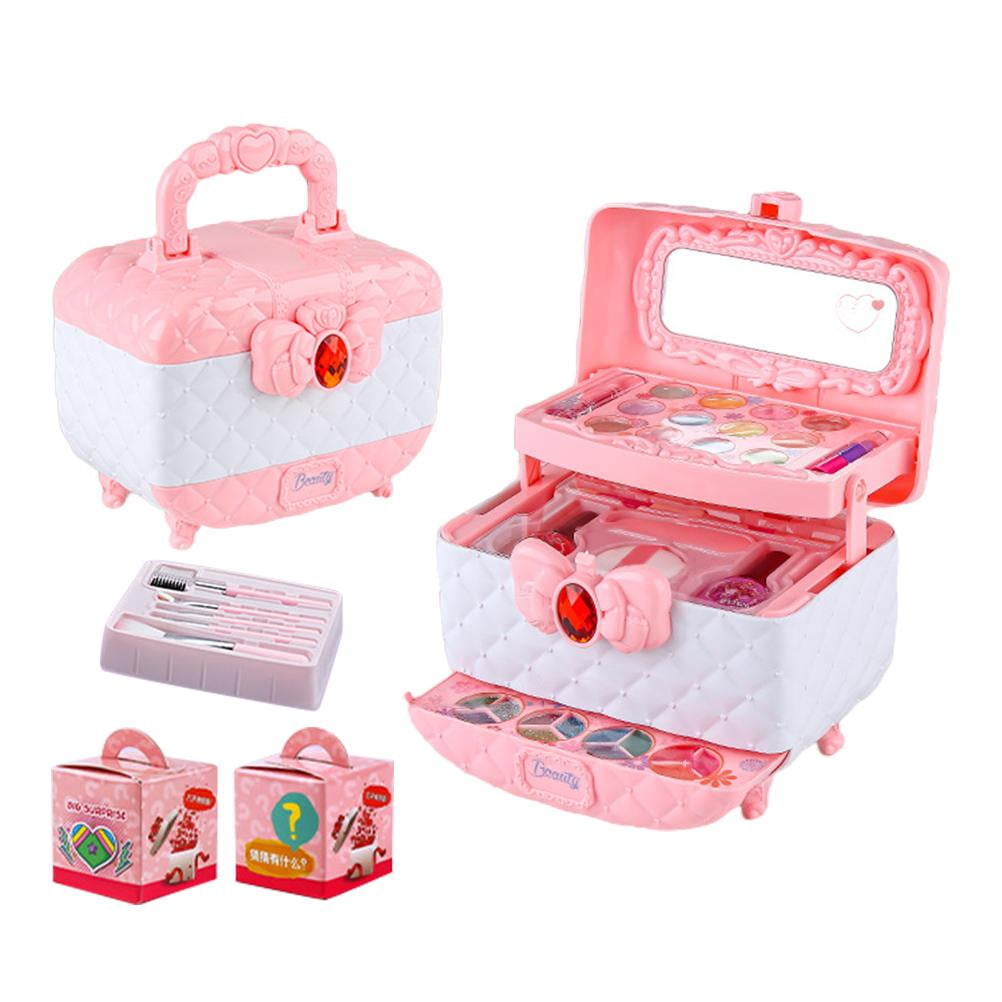 Worallymy Kids Girls Makeup Set Eye Shadow Blush Lipstick Nail Polish ...