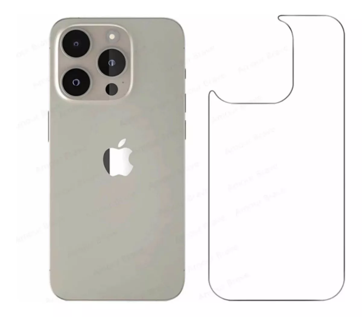 2 Micas Cristal Templado Parte Trasera iPhone 15 Pro Lujo Hd | Walmart ...