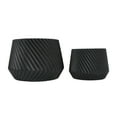 "Better Homes & Gardens Black Ceramic Ridge Planter, 8""x8"" Indoor ...