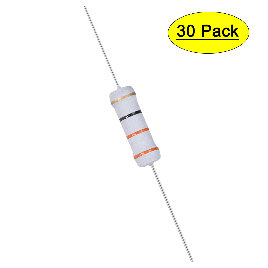 Uxcell 33 Ohm 2W ±5% Tolerance Axile Lead Metal Oxide Film Resistor 30 ...