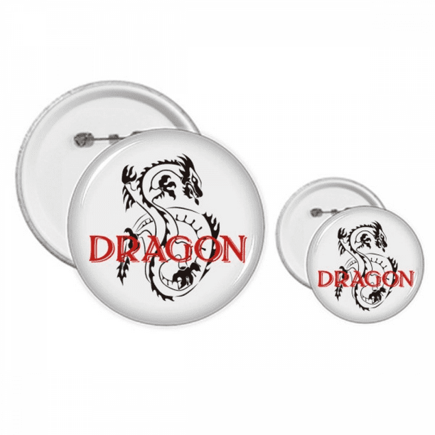 Animal Mythology Oriental Dragon Western Dragon Pins Badge Button ...