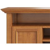 Pemberly Row Transitional Solid Wood 54" TV Stand in Light Golden Brown ...