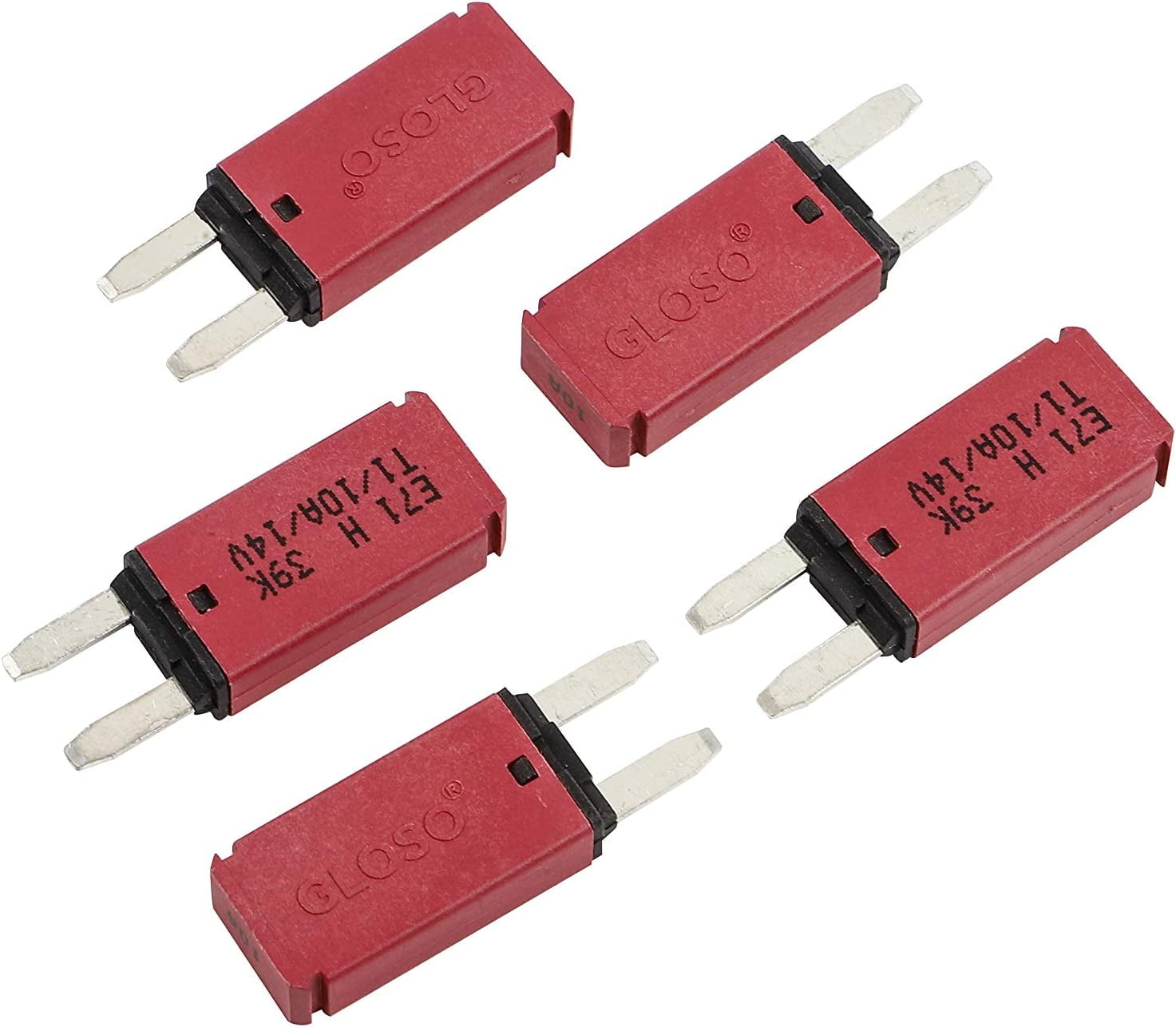 GLOSO E71 Mini ATM 10Amp Circuit Breakers Auto Reset (T1) - 5 Pack (10A ...