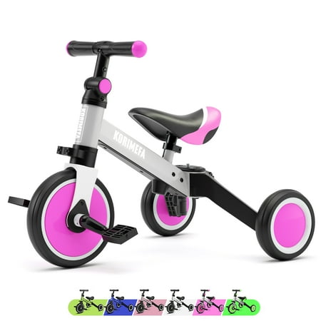 KORIMEFA Kids Push Trike 3 in 1 Toddler Tricycle,Toddler Bike with ...