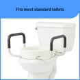 Medline Toilet Seat Riser with Arms for Seniors, Fits Most Toilets, 400 ...