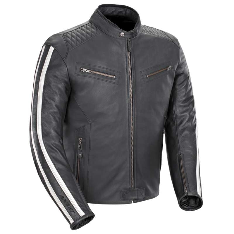 Joe Rocket Vintage Rocket Leather Jacket Black/White Sm 1680-1702 ...