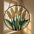 Golden Wheat Field Stained Glass Style Panel Suncatcher – Window Art ...