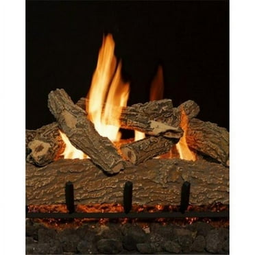 Berkley Oak 18 in. Fiber Ceramic Log Set for Natural Blaze VF Burner ...