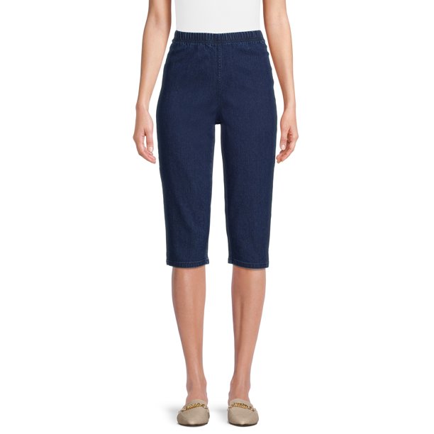 Real Size Women's 17" Stretch Pull On Capri - Walmart.com