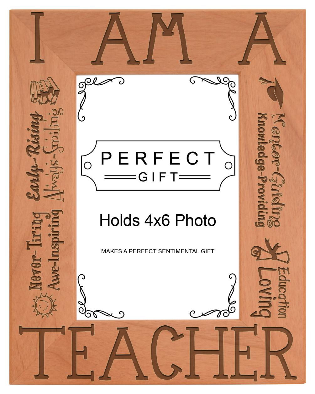 ThisWear Teacher Appreciation Gift I am a Teacher Poem Wood Laser 4x6 ...