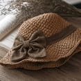duwiikab Straw Hat Hand-Knitted Natural Straw Wide Brim UV Protection ...