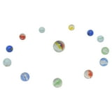 Toymendous 50 Piece Marbles, Multicolor Glass, Includes Big Shooter ...
