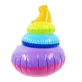 24" Inflatable Rainbow Poop Emoji Fake Poo Novelty Pool Float Blow Up ...