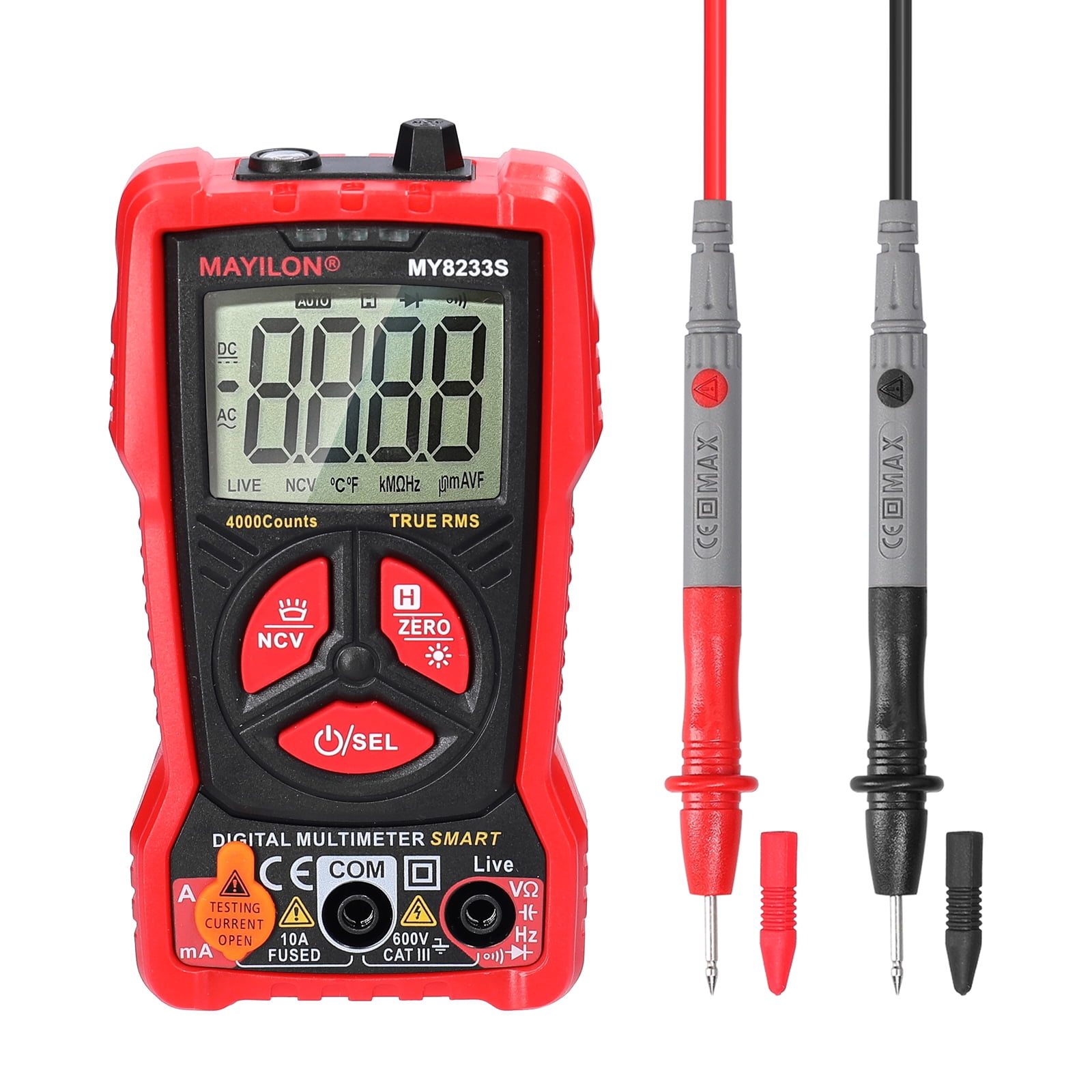 Mayilon My8233S Handheld Portable Digital Multimeter 4000 Counts Trms ...