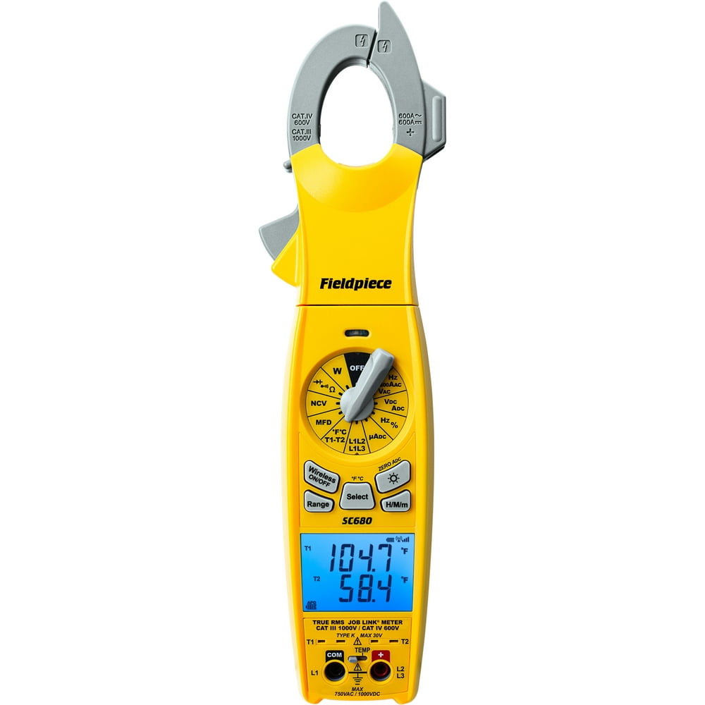 Fieldpiece SC680 - Wireless Power Clamp Meter with Swivel Head ...