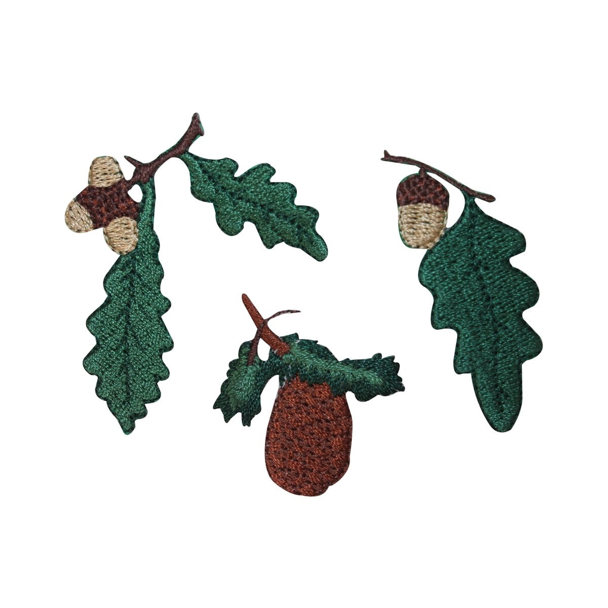 ID 1423ABC Set of 3 Oak Leaf With Acorn Patches Embroidered Iron On ...