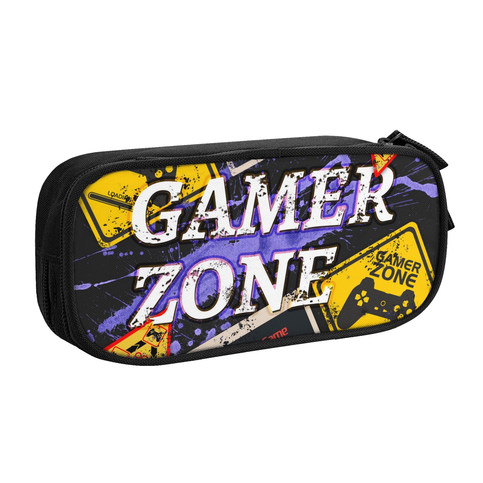 TEQUAN Large Capacity Pencil Case, Game Time Gamer Zone Pattern Pencil ...