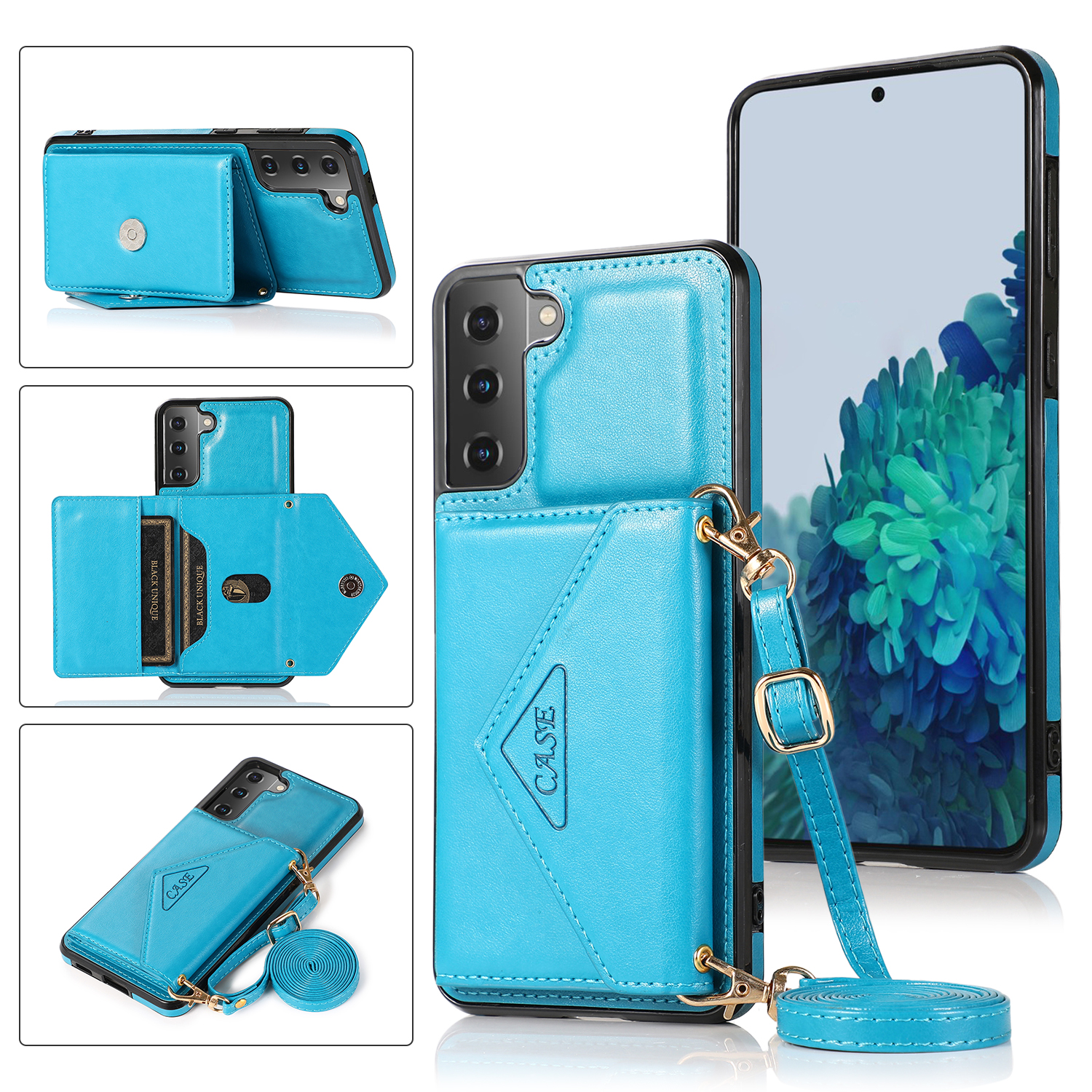 Phone Case for Samsung Galaxy S21 Plus Wallet Cover with Wrist ...