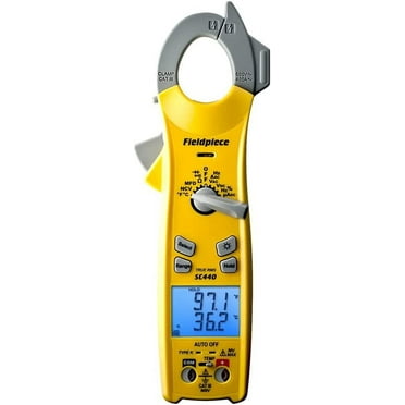 Fieldpiece SC640 Loaded Clamp Meter with Dual Display, True RMS, Inrush ...