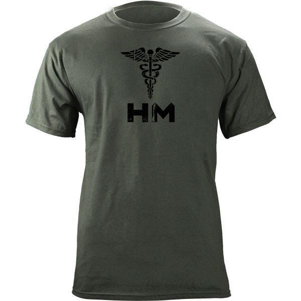 USAMM - Vintage Navy Hospital Corpsman HM Rating Badge Veteran T-Shirt ...