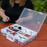 Everything Mary Plastic Compartmental Craft and Hobby Storage Box: Gray ...