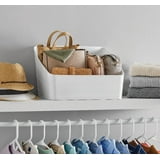 Mainstays Wide Plastic Slanted Closet Organizer Arctic White, 16.1W x ...